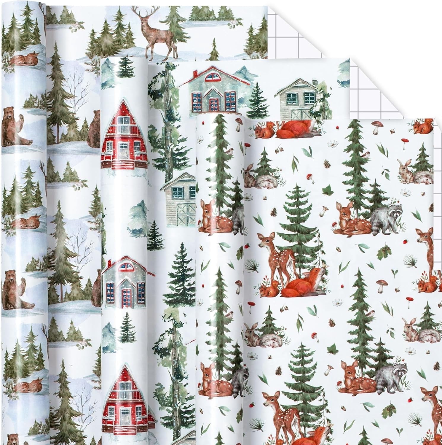 HOMERAL Christmas Wrapping Paper Roll Set- 17 X 120 in Per Roll(42.5 sq ...