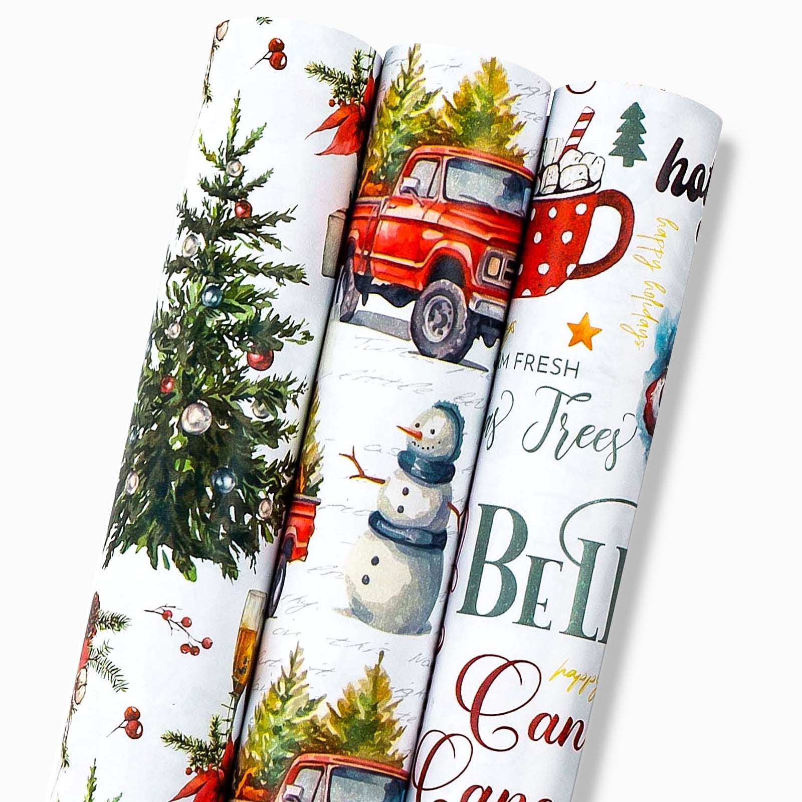 HOMERAL Christmas Wrapping Paper Roll Set- 17 X 120 in Per Roll(42.5 sq ...