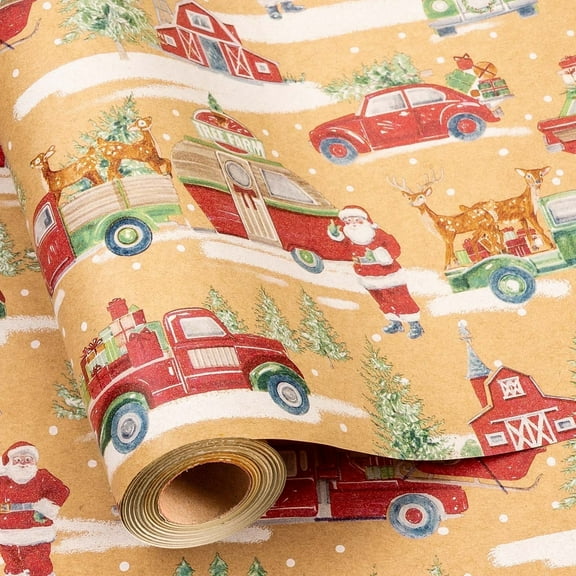 67 Christmas Wrapping Paper, Xmas Gift Wrap, Six Seven Holiday Presents ...