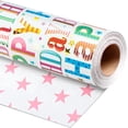 HOMERAL Birthday Wrapping Paper Roll - Colorful Happy Birthday Letters ...