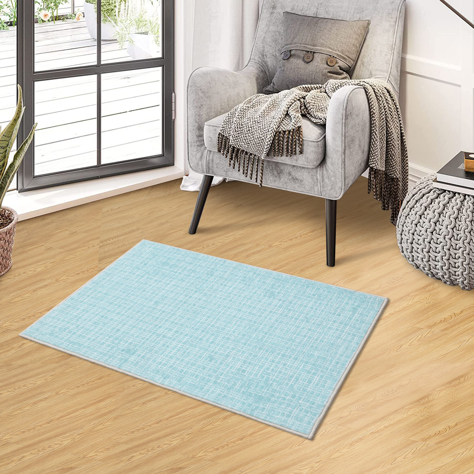 HOMERRY 2' x 3' Entryway Area Rug for Living Room Modern Plaid Small ...