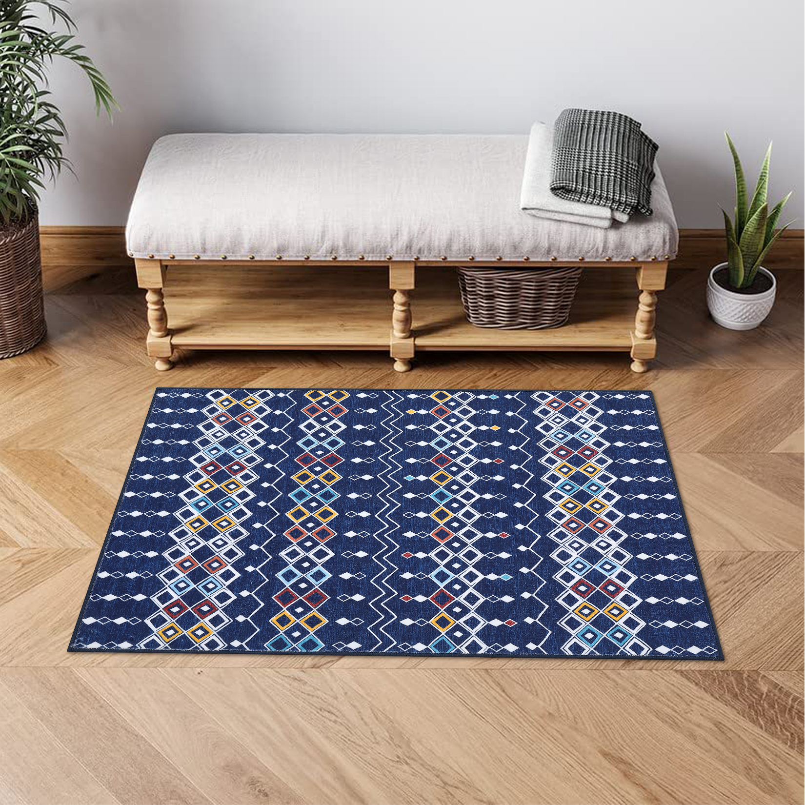 HOMERRY 2' x 3' Entryway Area Rug for Living Room Moroccan Geometric ...