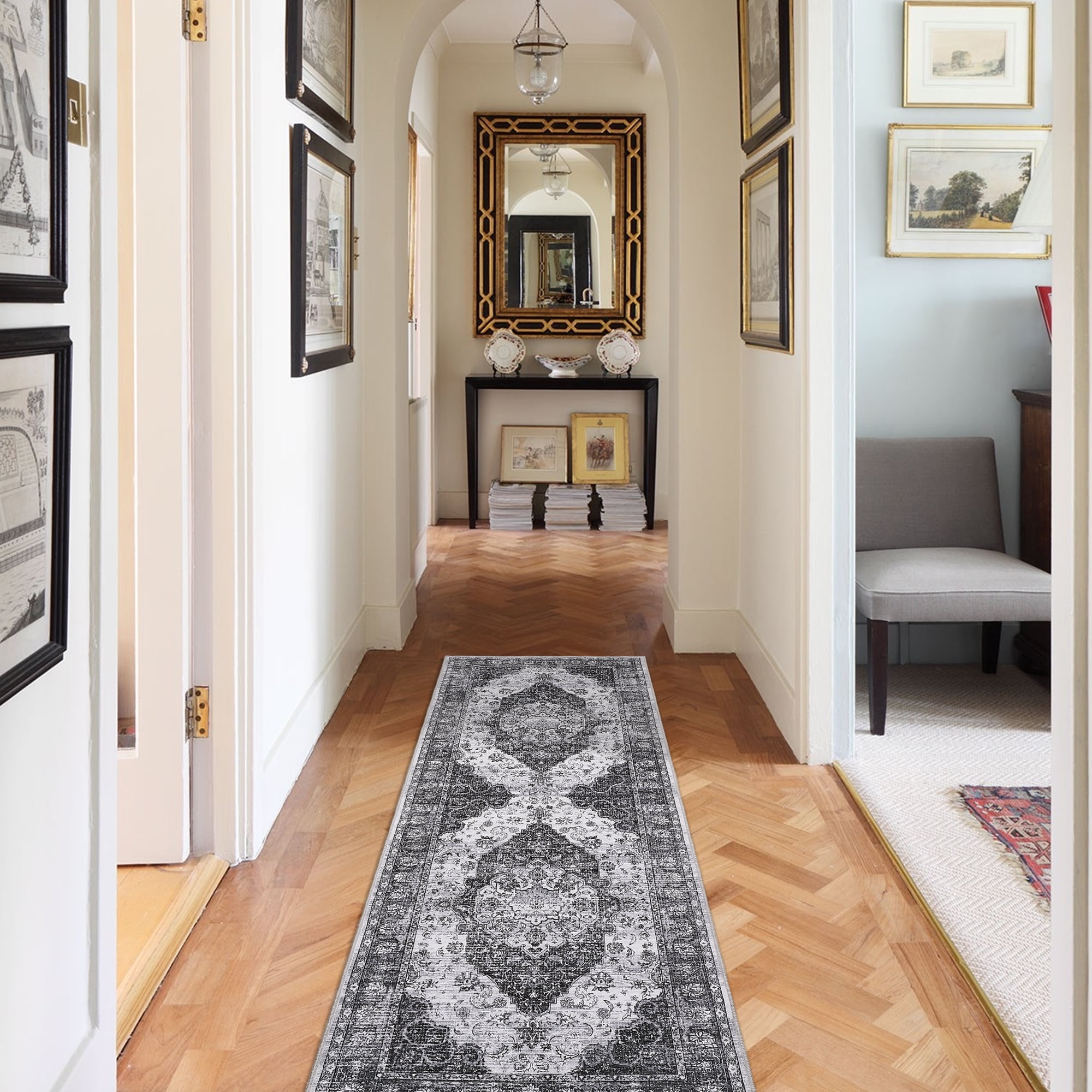 HOMERRY 2' x 6' Runner for Hallway Boho Vintage Rug Non Slip Throw Rugs ...
