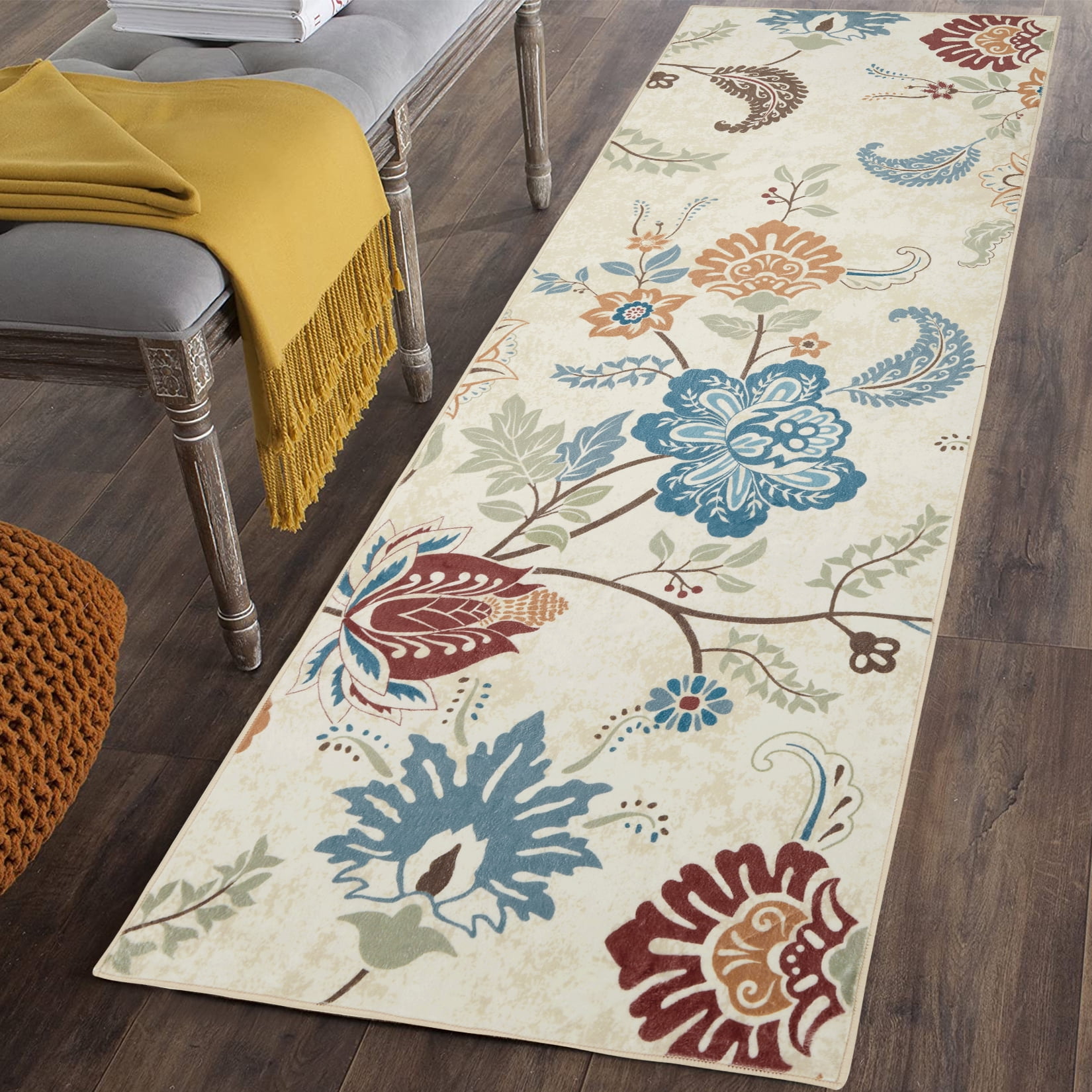 HOMERRY 2' x 6' Washable Hallway Runner Rug Soft Abstract Boho Kitchen ...