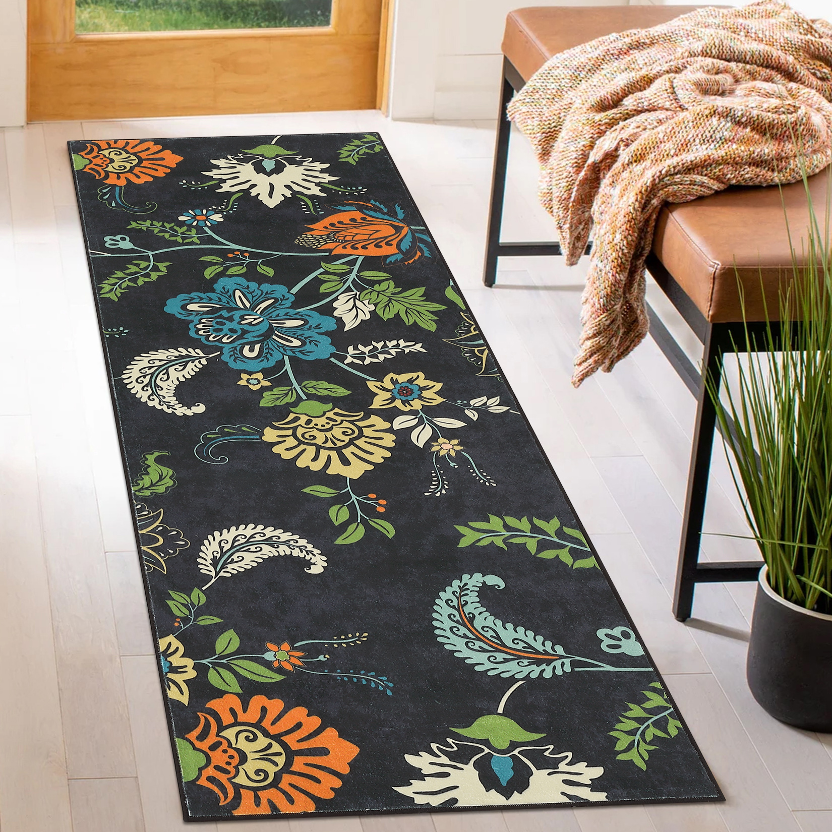 HOMERRY 2' x 6' Washable Hallway Runner Rug Soft Abstract Boho Kitchen ...