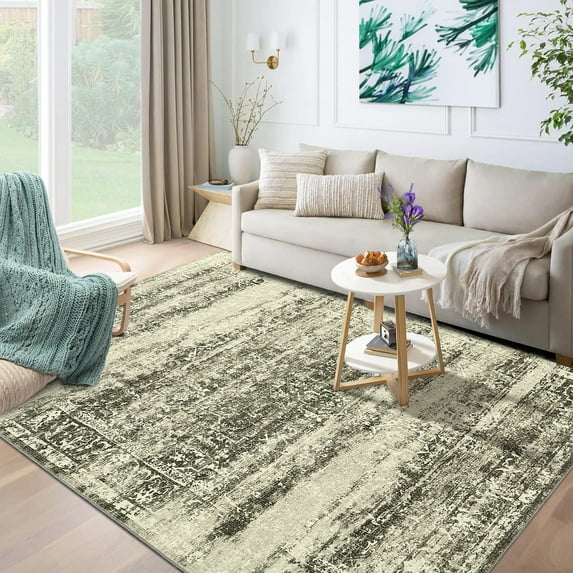 HOMERRY 5' x 7' Area Rug for Living Room Boho Vintage Rug Non Slip ...
