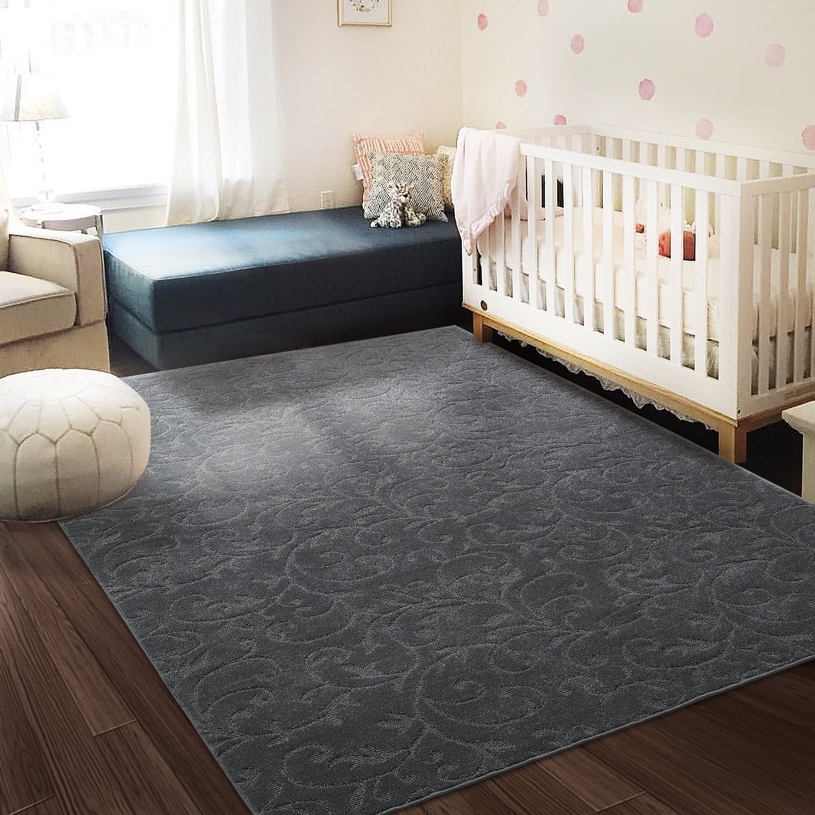 HOMERRY 5x8 feet Area Rug for Living Room Floral Indoor Entryway Floor ...