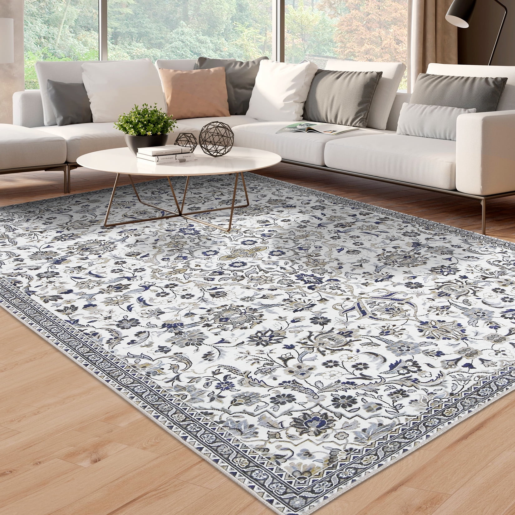 HOMERRY 9' x 12' Area Rug for Living Room Washable Bedroom Vintage ...