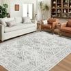 8'x10' Vintage Area Rugs,Soft Washable Distressed Thin Rugs for Living ...