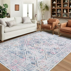 Distressed Area Rug 8x10
