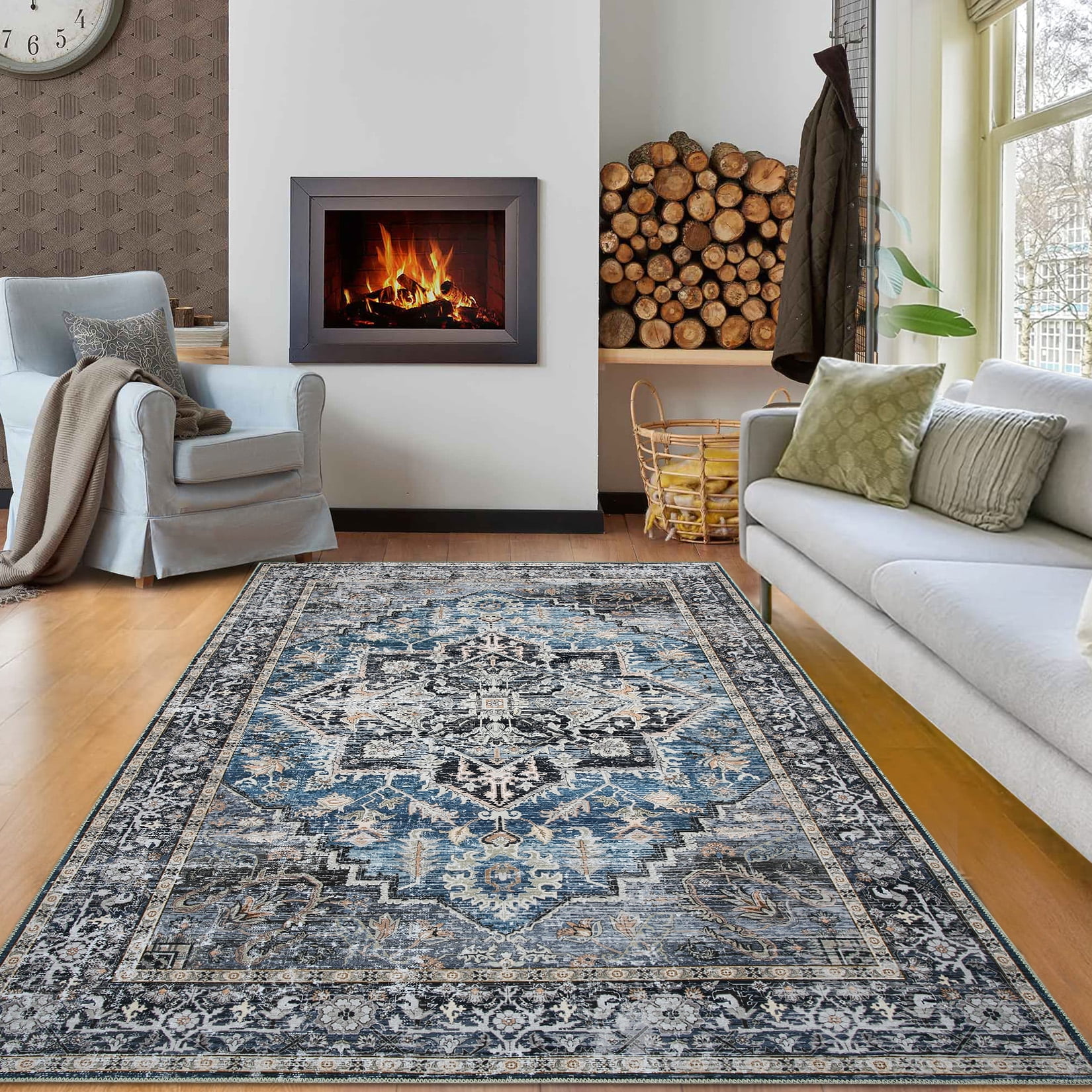 HOMERRY Area Rug 9'x 12' Area Rugs for Living Room Washable Floor Cover ...