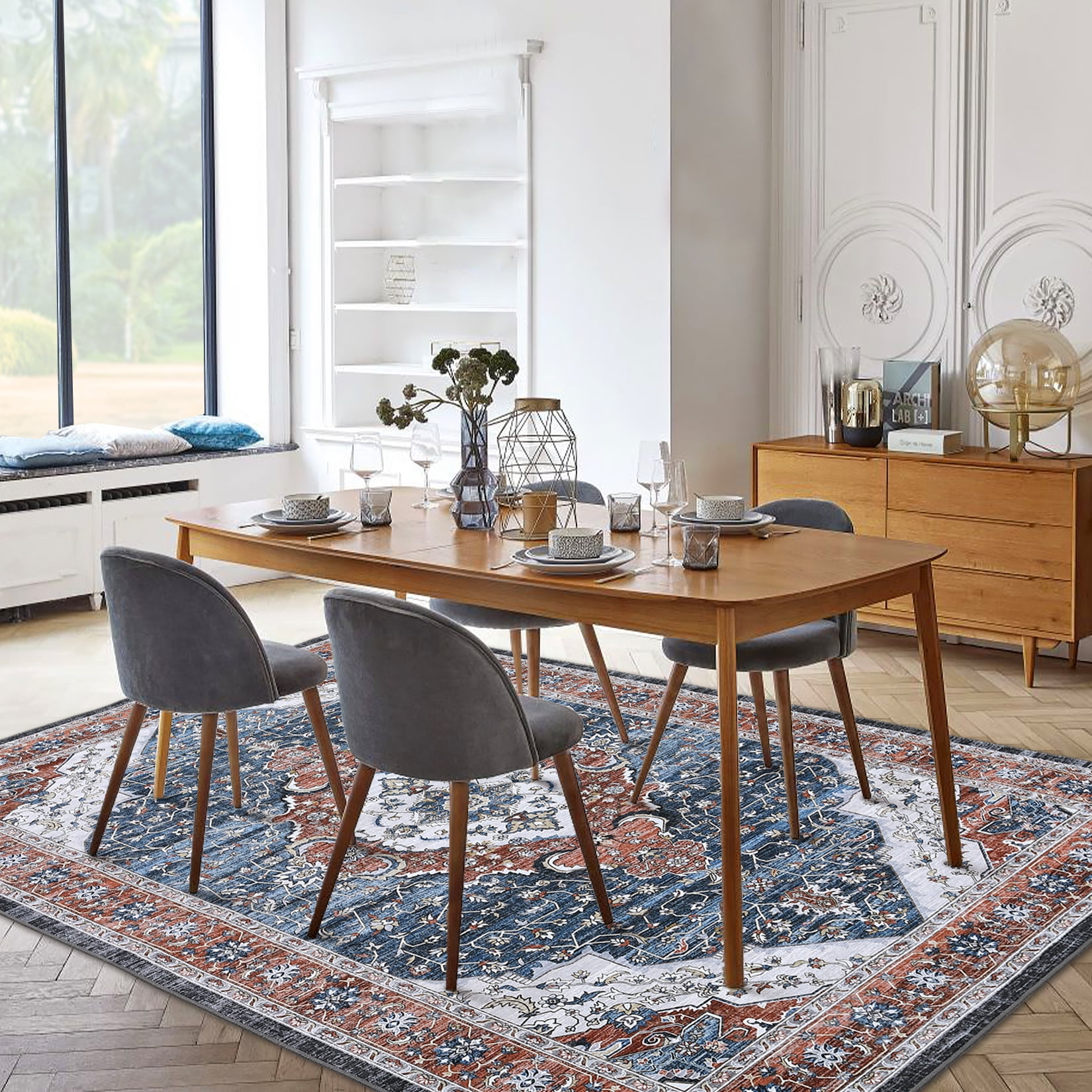 HOMERRY Area Rugs 5' x 7' Rug for Living Room Boho Vintage Throw Rug ...