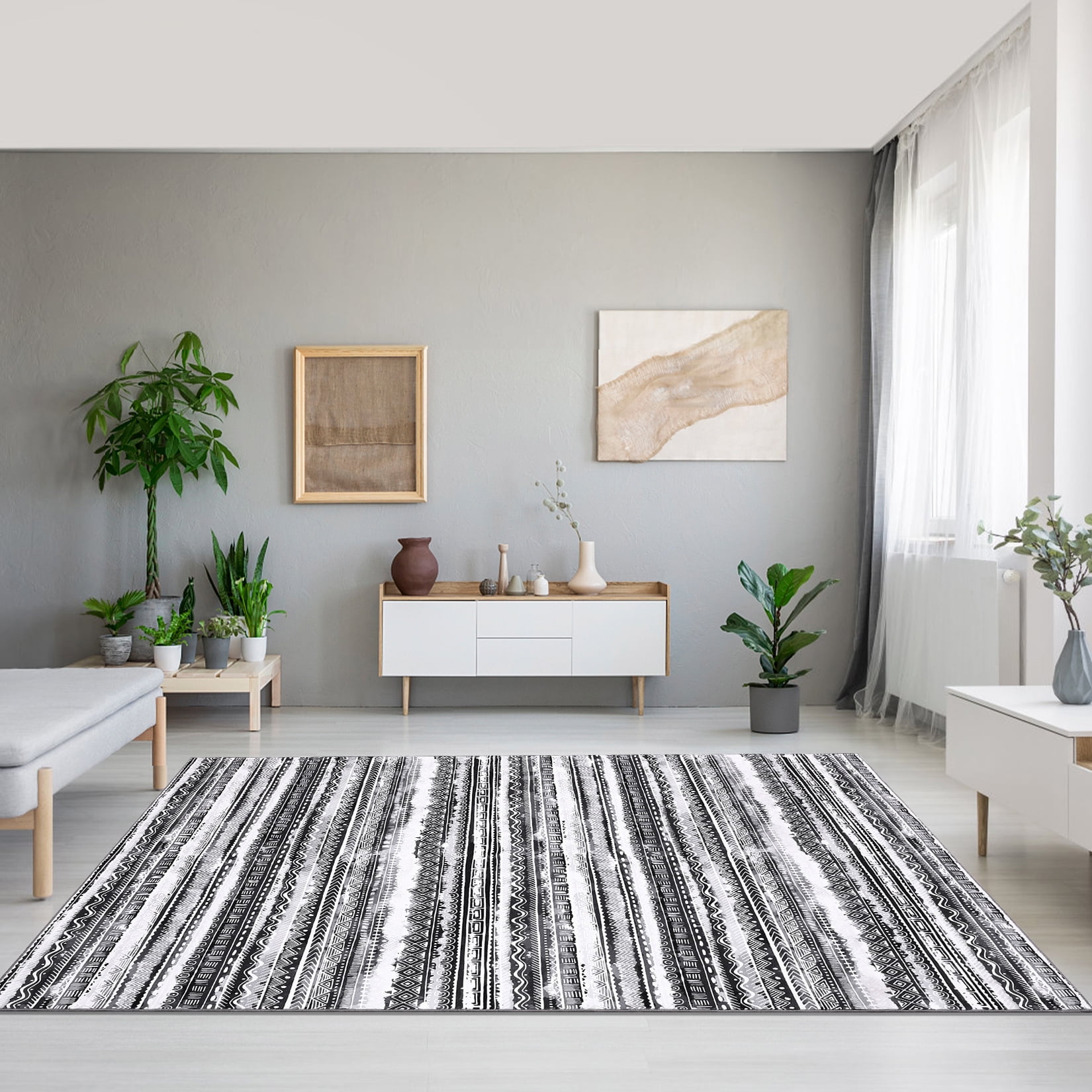 HOMERRY Area Rugs 8' x 10' Area Rug for Living Room Distressed Boho ...