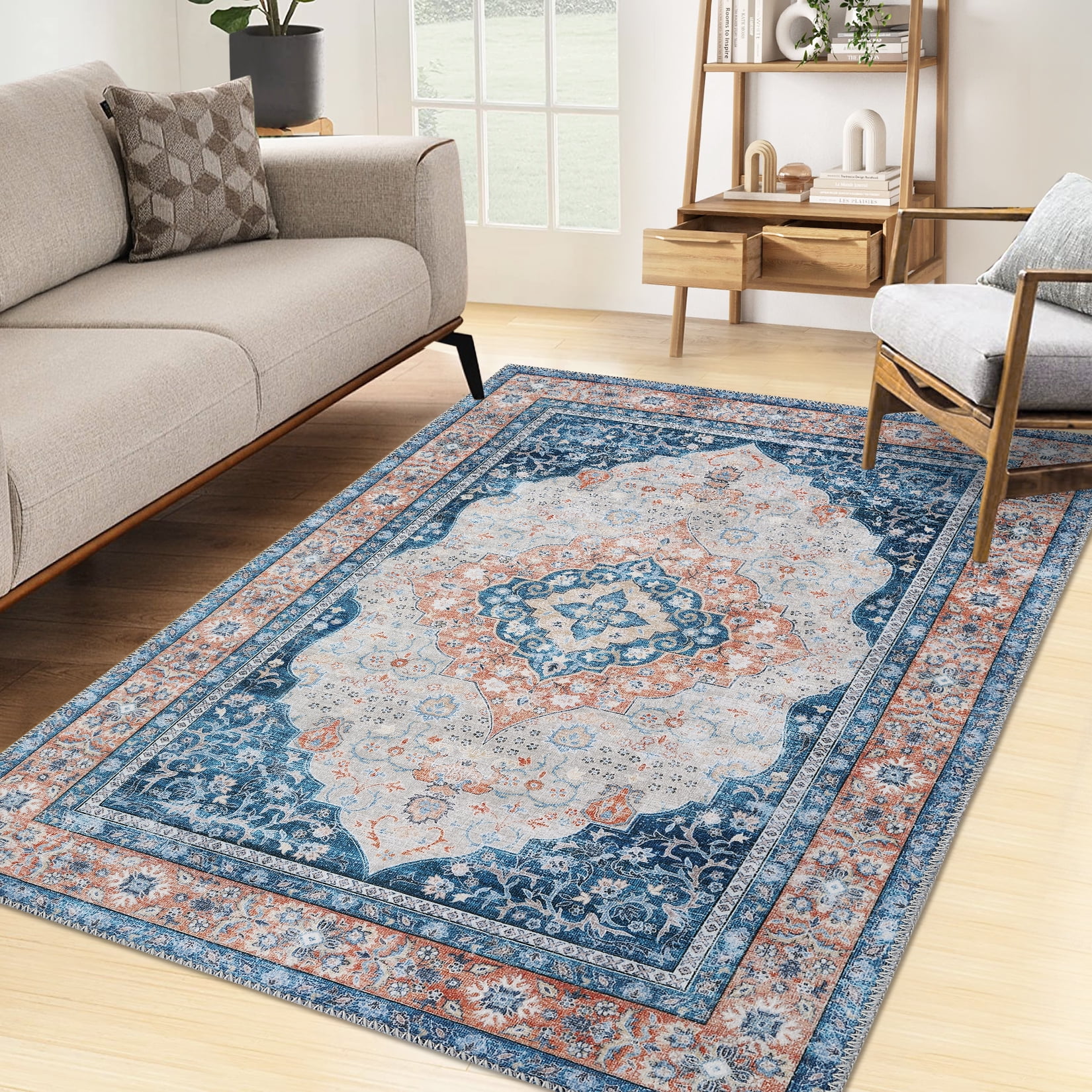 HOMERRY Area Rugs 8' x 10' Area Rug for Living Room Floral Geometric ...