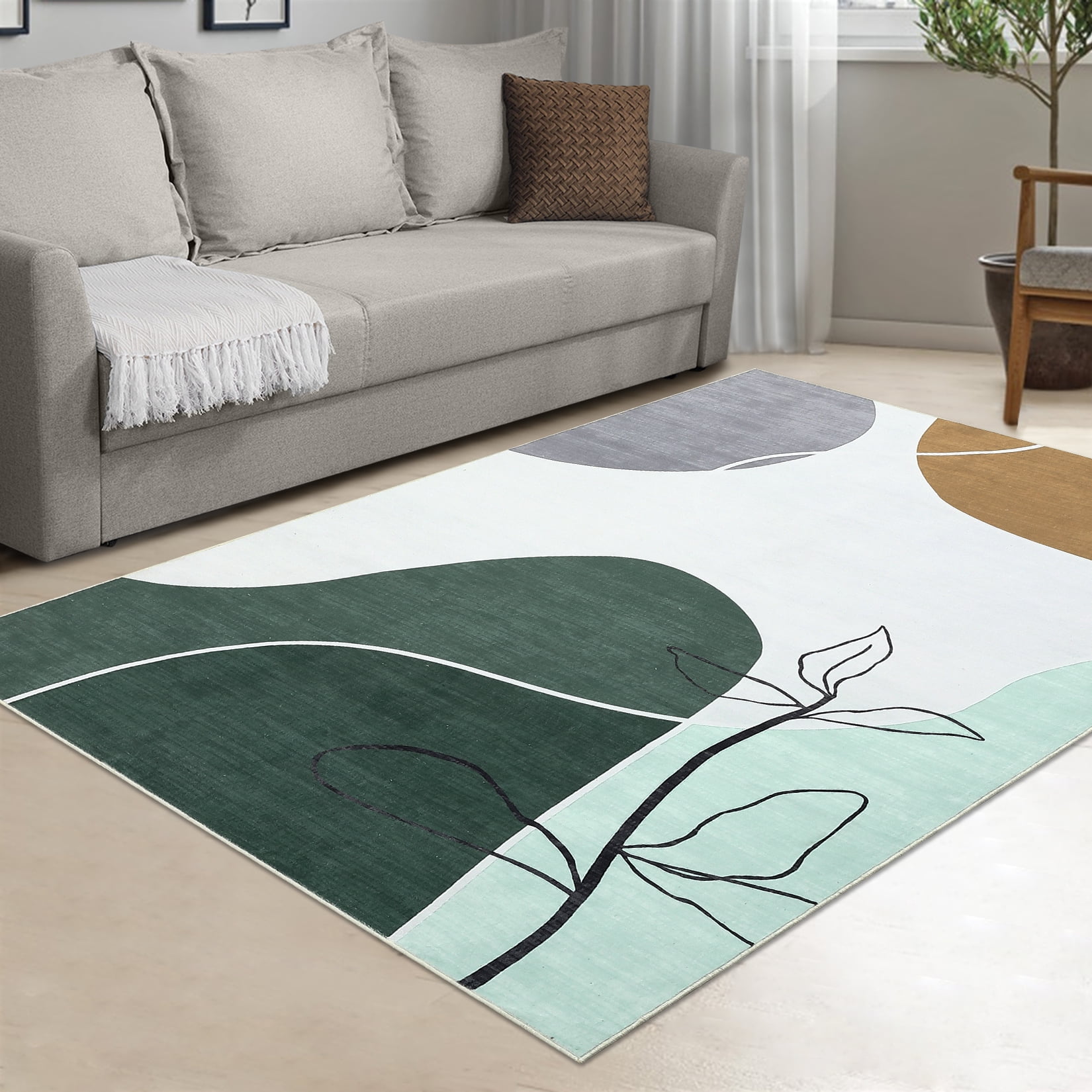 HOMERRY Area Rugs 8' x 10' Area Rug for Living Room Modern Abstract ...