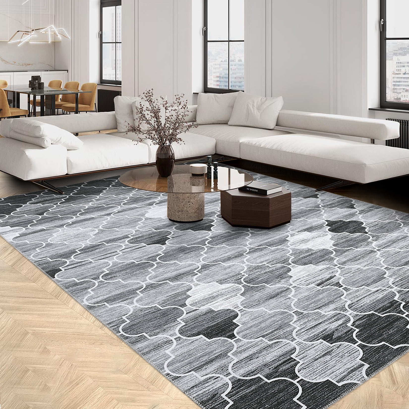 HOMERRY Area Rugs 8' x 10' Area Rug for Living Room Modern Moroccan ...