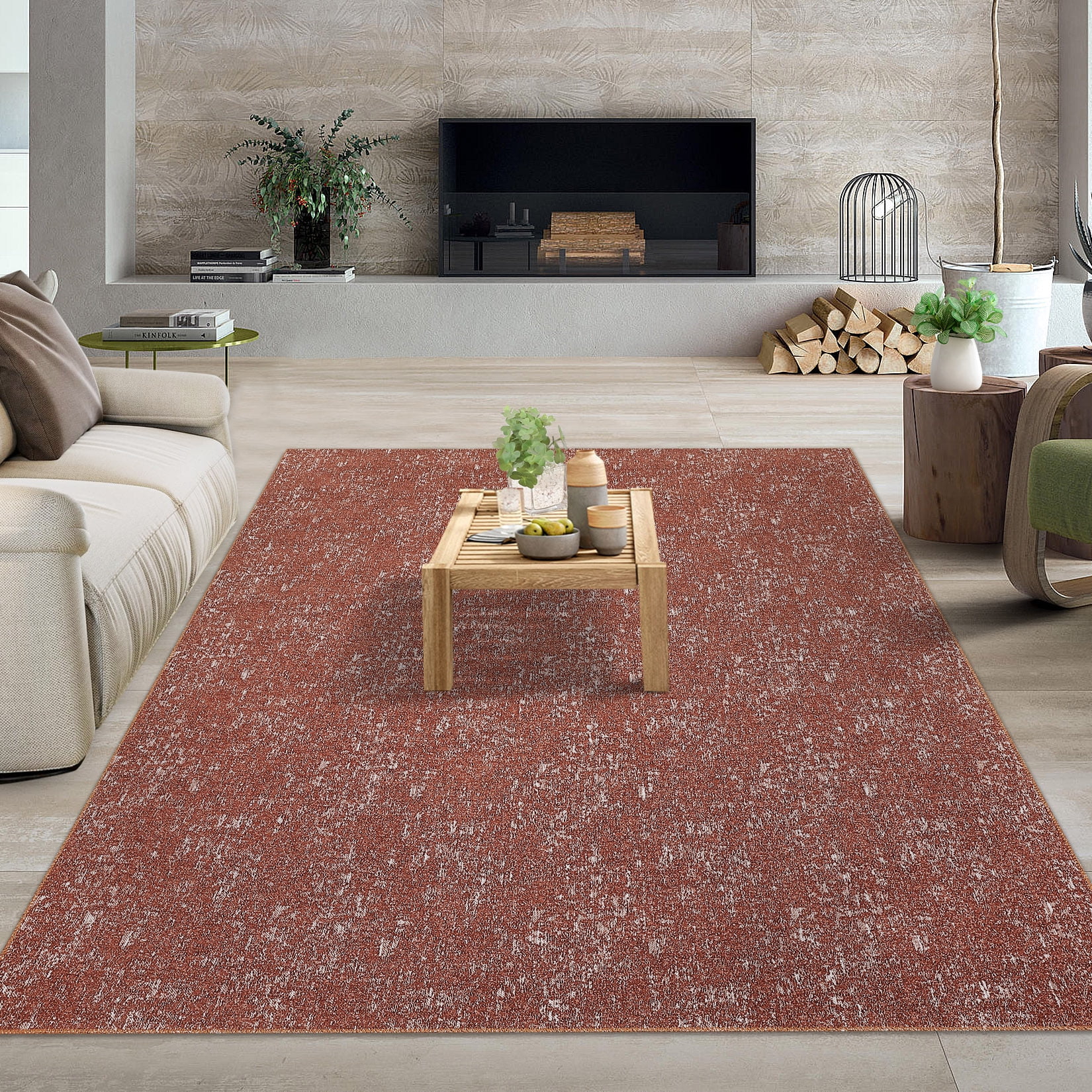 HOMERRY Area Rugs 8' x 10' Area Rug for Living Room Modern Solid ...