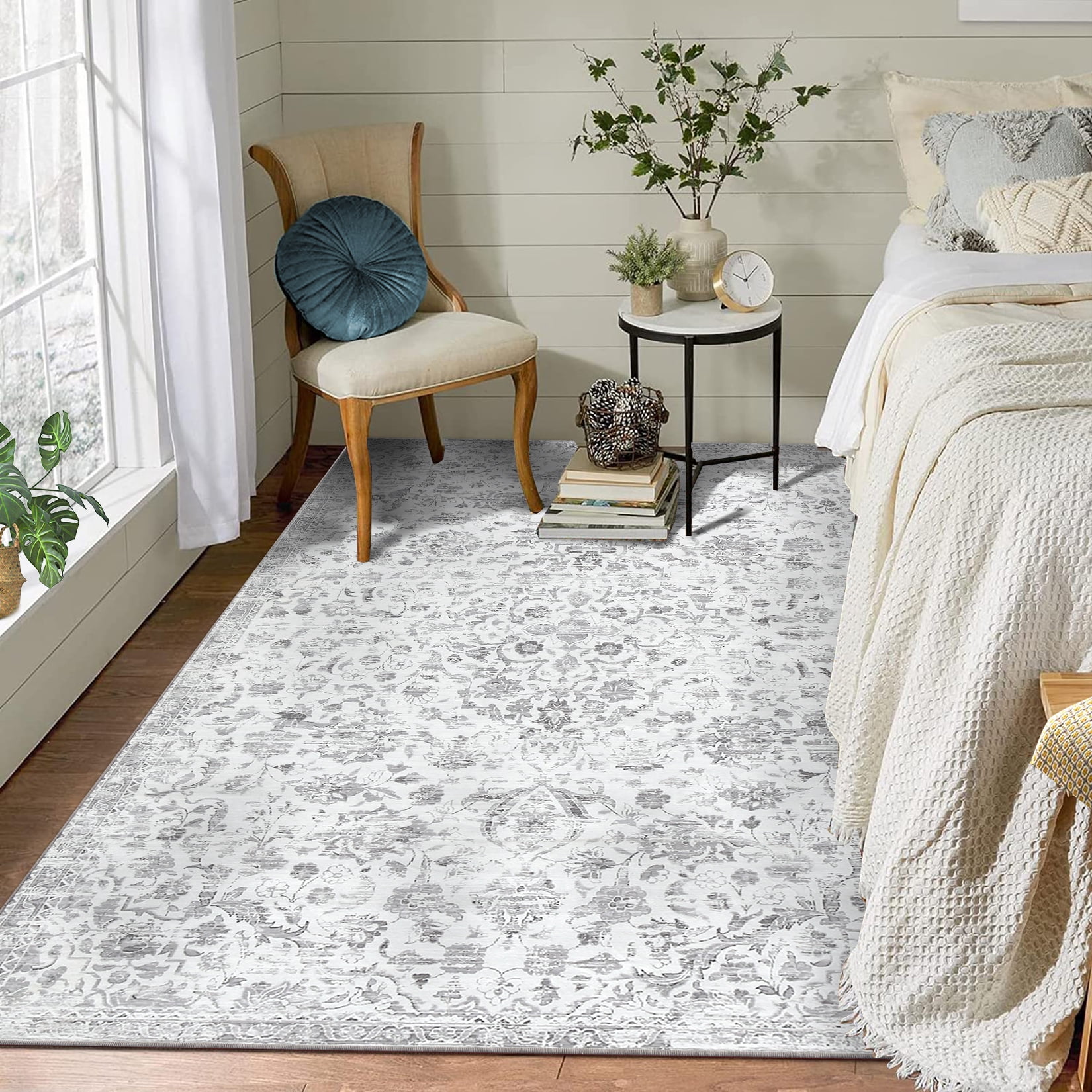 HOMERRY Area Rugs 8' x 10' Area Rug for Living Room Vintage Floral ...