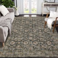 RUGKING Distressed Oriental 4x6 Area Rug, Non-Slip Luxurious Vintage ...