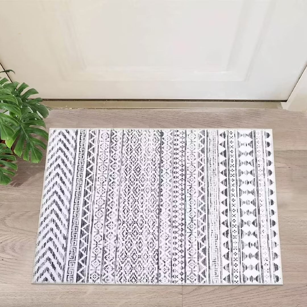 HOMERRY Farmhouse Throw Area Rug Boho Machine Washable Carpet for ...