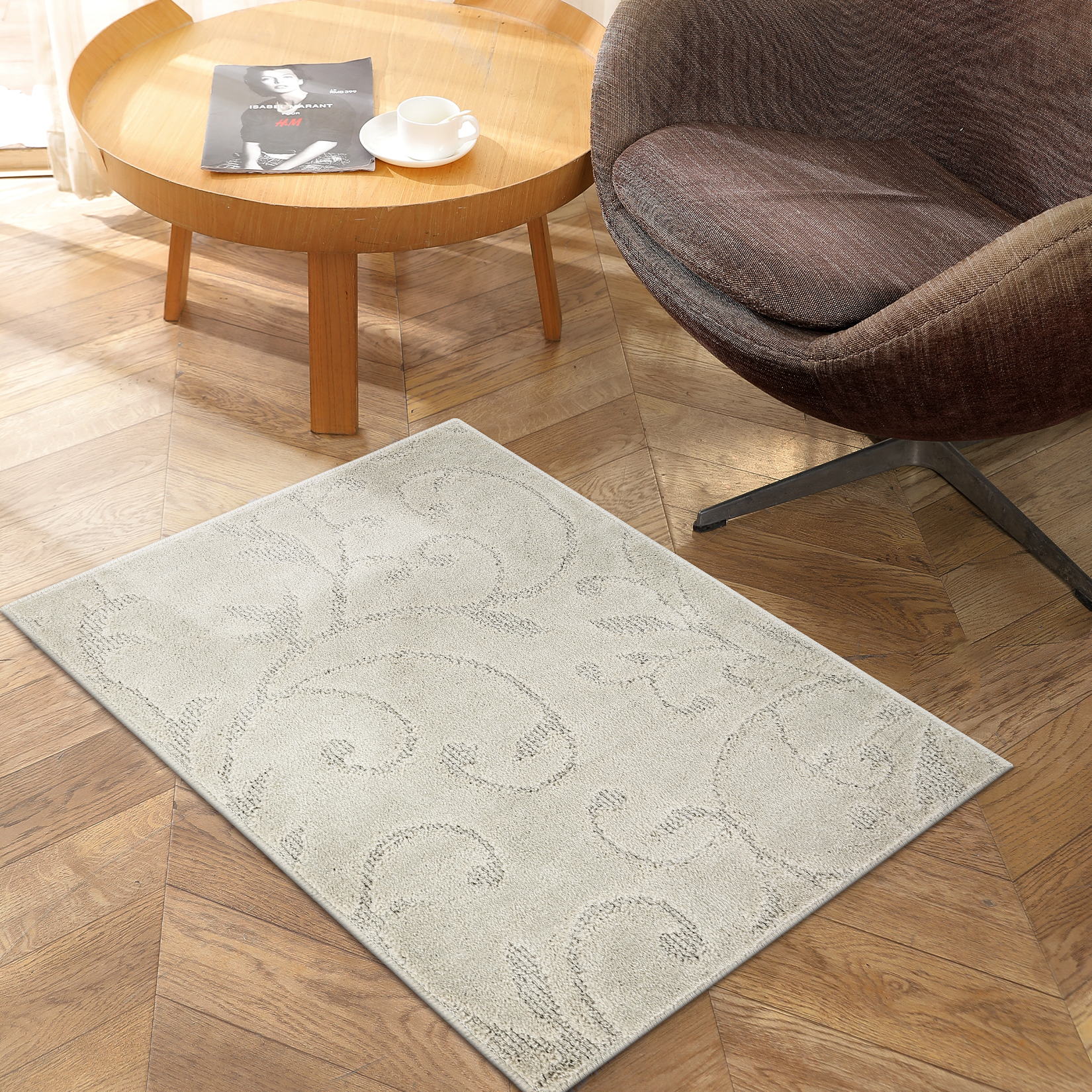 HOMERRY High-low Pile Soild 2' x 3' Area Rug for Living Room Chic ...