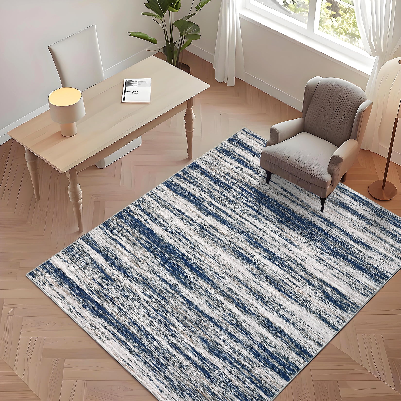 HOMERRY Indoor Area Rug 8' x 10' Washable Rug Large Modern Abstract ...