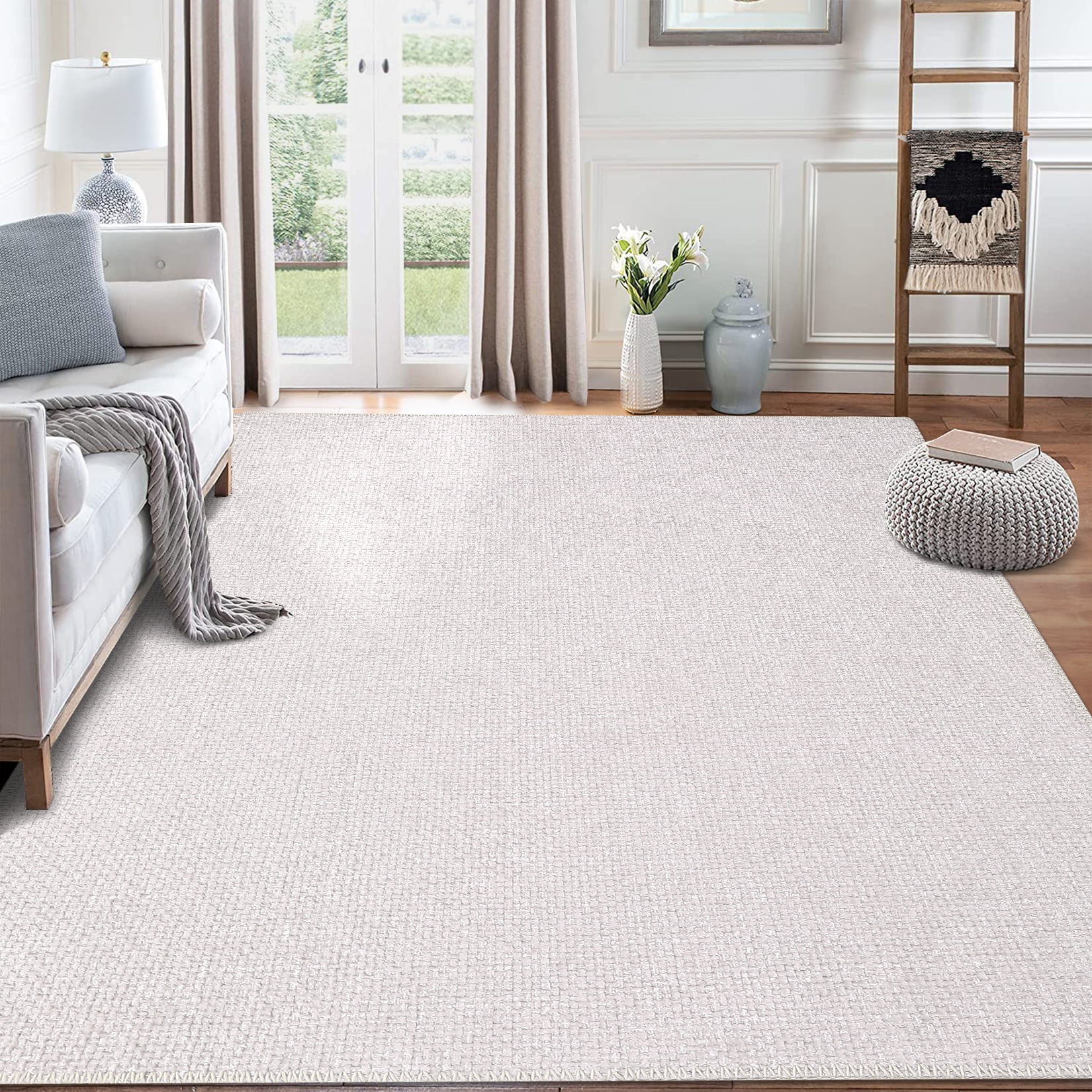 HOMERRY Indoor Area Rug 8' x 10' Washable Rug Large Modern Solid Rug ...