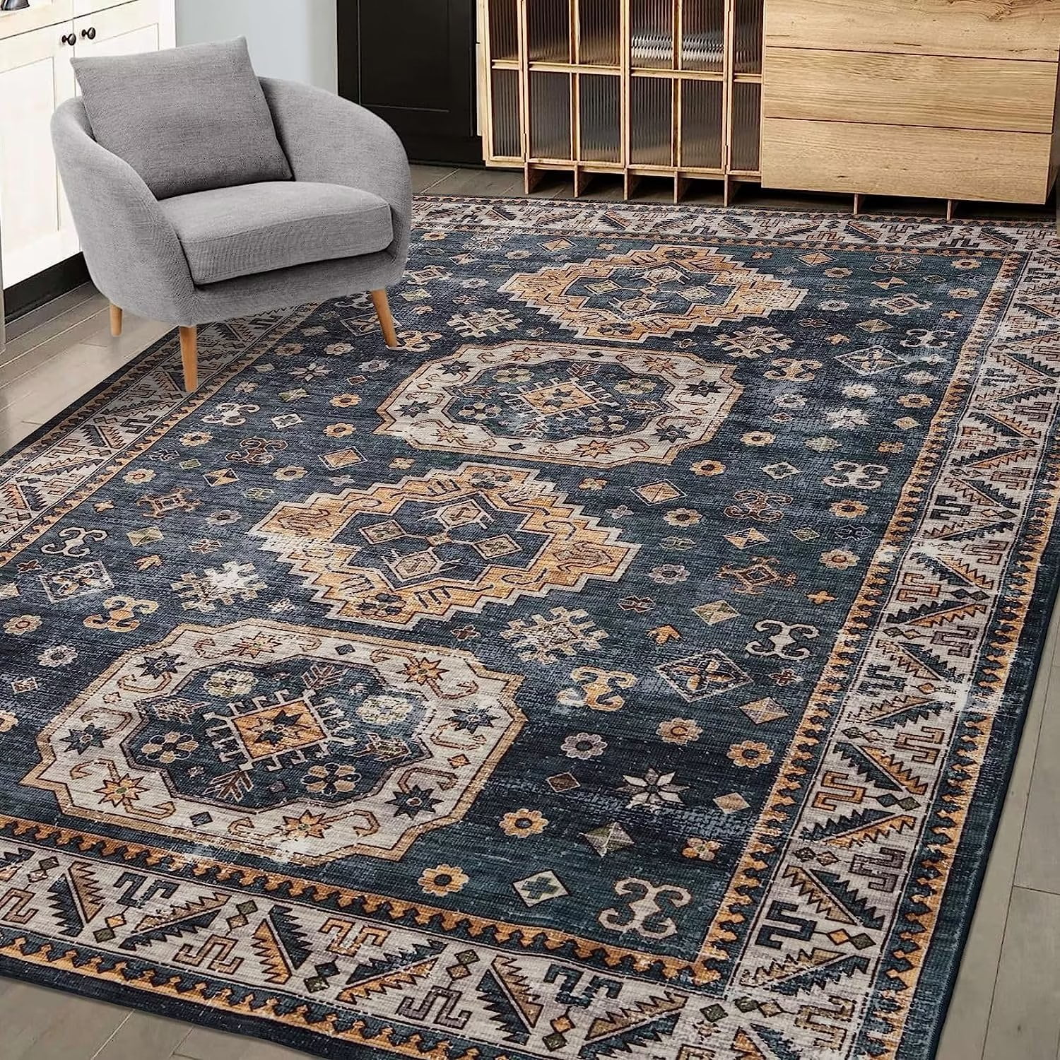 HOMERRY Large 9' x 12' Area Rug Bedroom Rug Indoor Oriental Living Room ...