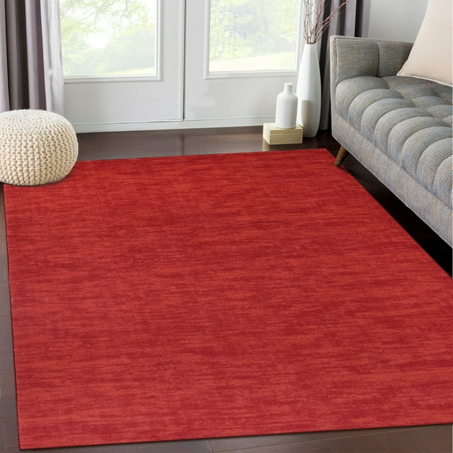 HOMERRY Large Solid Machine Washable Area Rug Non-Slip Low-Pile Modern ...