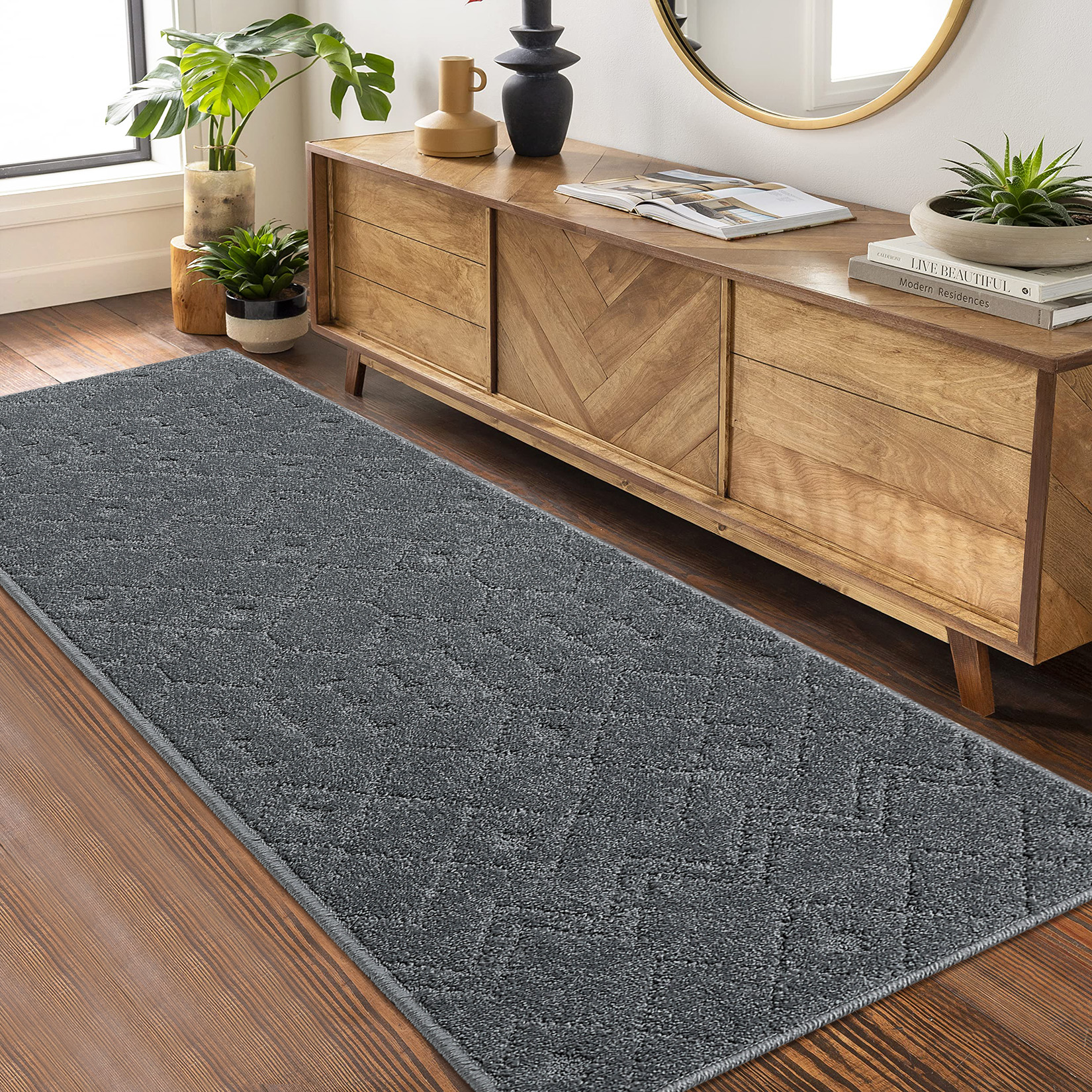 HOMERRY Long 2x8 feet Modern Runner Entryway Mat Hallway Runners ...