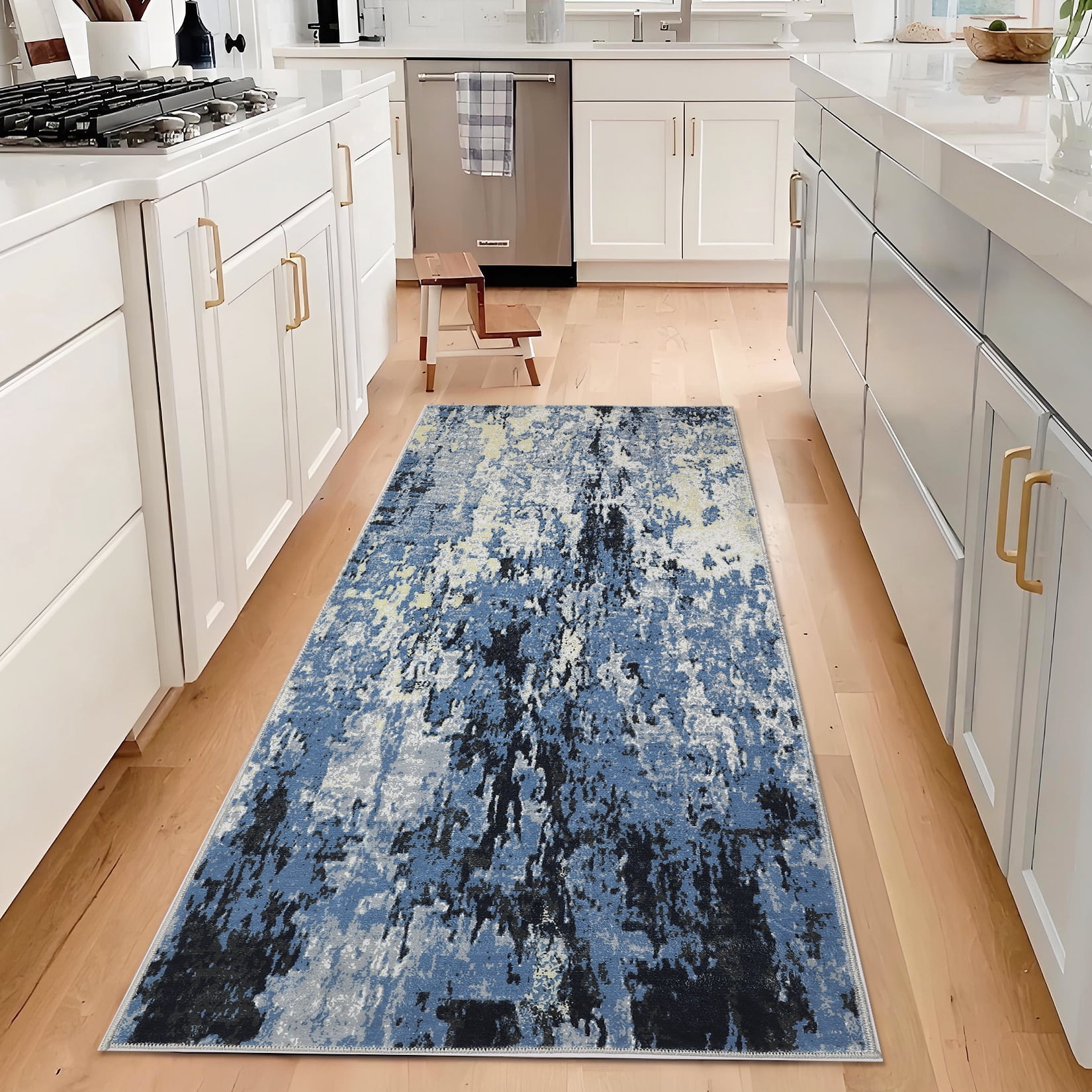 HOMERRY Runner Rug 2' x 6' Washable Modern Vintage Abstract Hallway ...