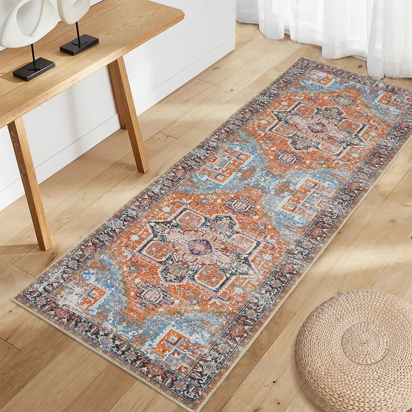 HOMERRY Runner Rug 2x6 Oriental Vintage Bohemian Rug Ultra Thin Hallway ...