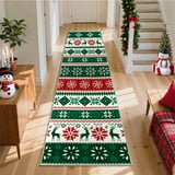 HOMERRY Xmas Rug Christmas Home Decor Tree Deer Print Area Rug Washable ...