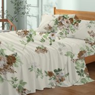 Noble Linens 4 Piece Pattern Microfiber Sheets Set - Full - Apricot ...