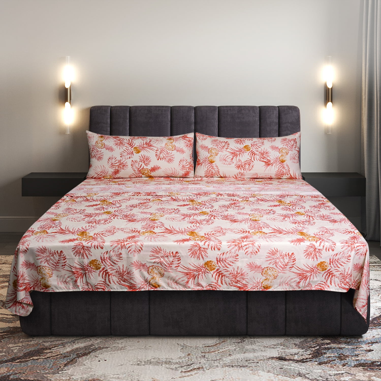 HOMES PERCEPTION 3 Pcs Twin Microfiber Sheet Sets – 16” Extra Deep Pocket Wrinkle Free ...