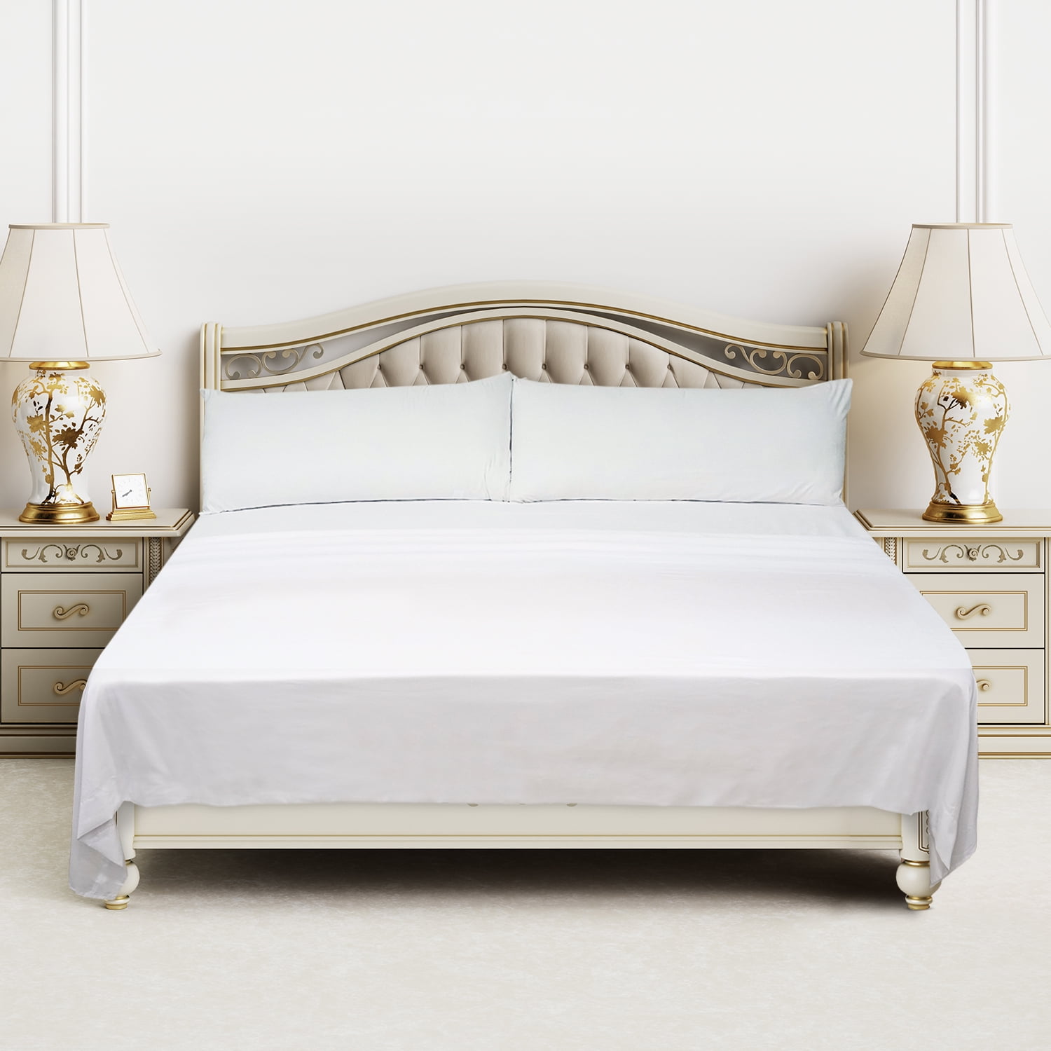 HOMES PERCEPTION 3 Pcs Twin Microfiber Sheet Sets – 16” Extra Deep Pocket Wrinkle Free ...