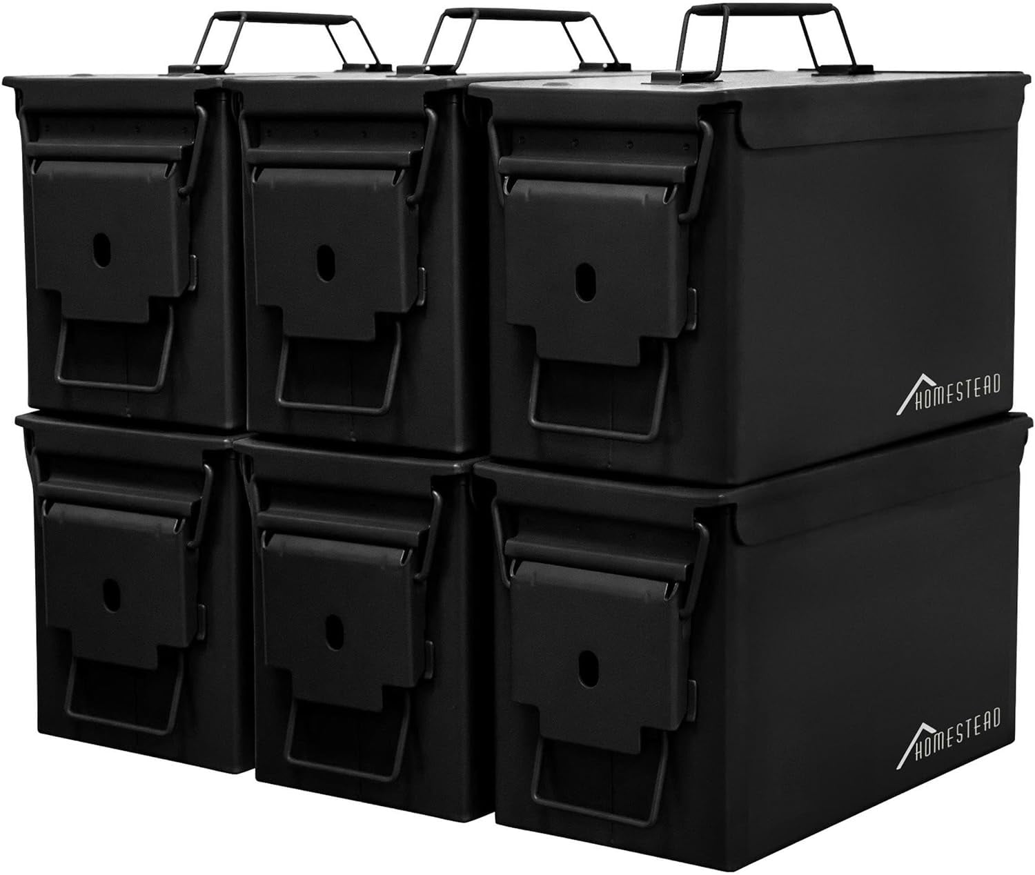 HOMESTEAD 50 Cal Metal Ammo Can – 6-Pack M2A1 Military Steel Ammo ...
