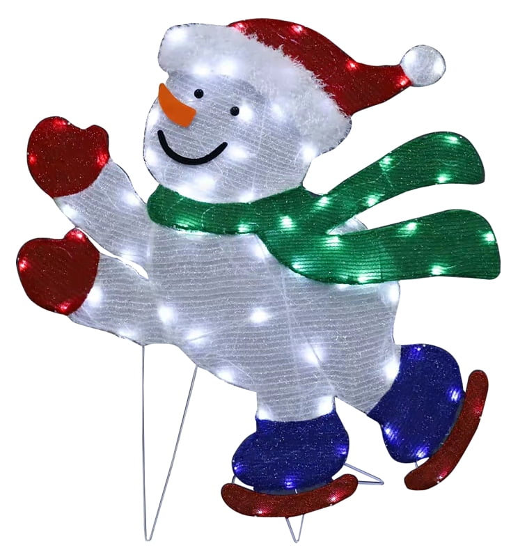 HOMETOWN HOLIDAYS 58703 PRELIT 2D SNOWMAN 66IN - Walmart.com