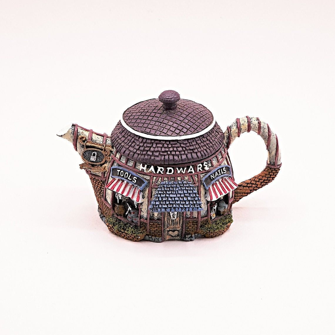 HOMETOWN TEAPOT COTTAGES "Hardware" Store Miniature Tea Pot - Walmart.com