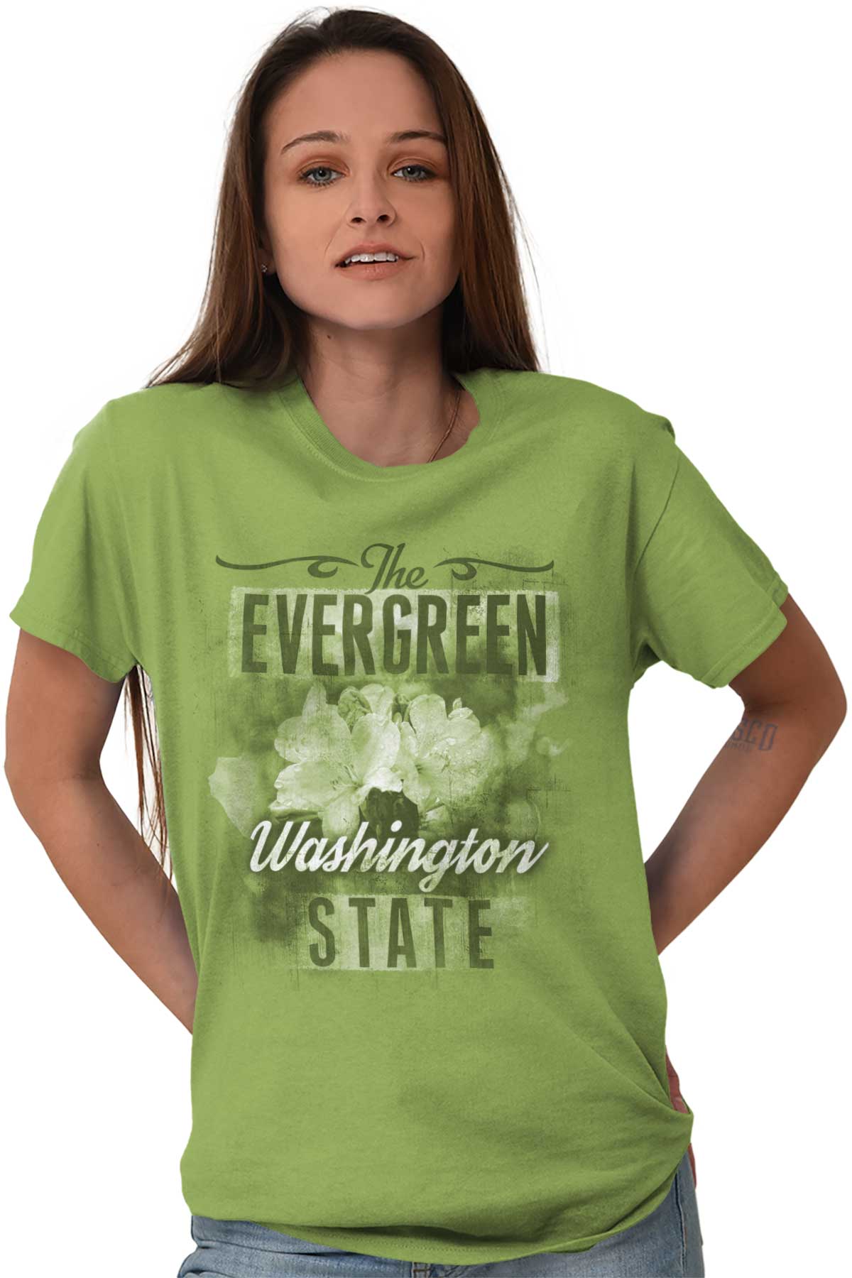 HOMETOWN & TOURIST Ladies TShirts Tees T For Women Washington Evergreen ...