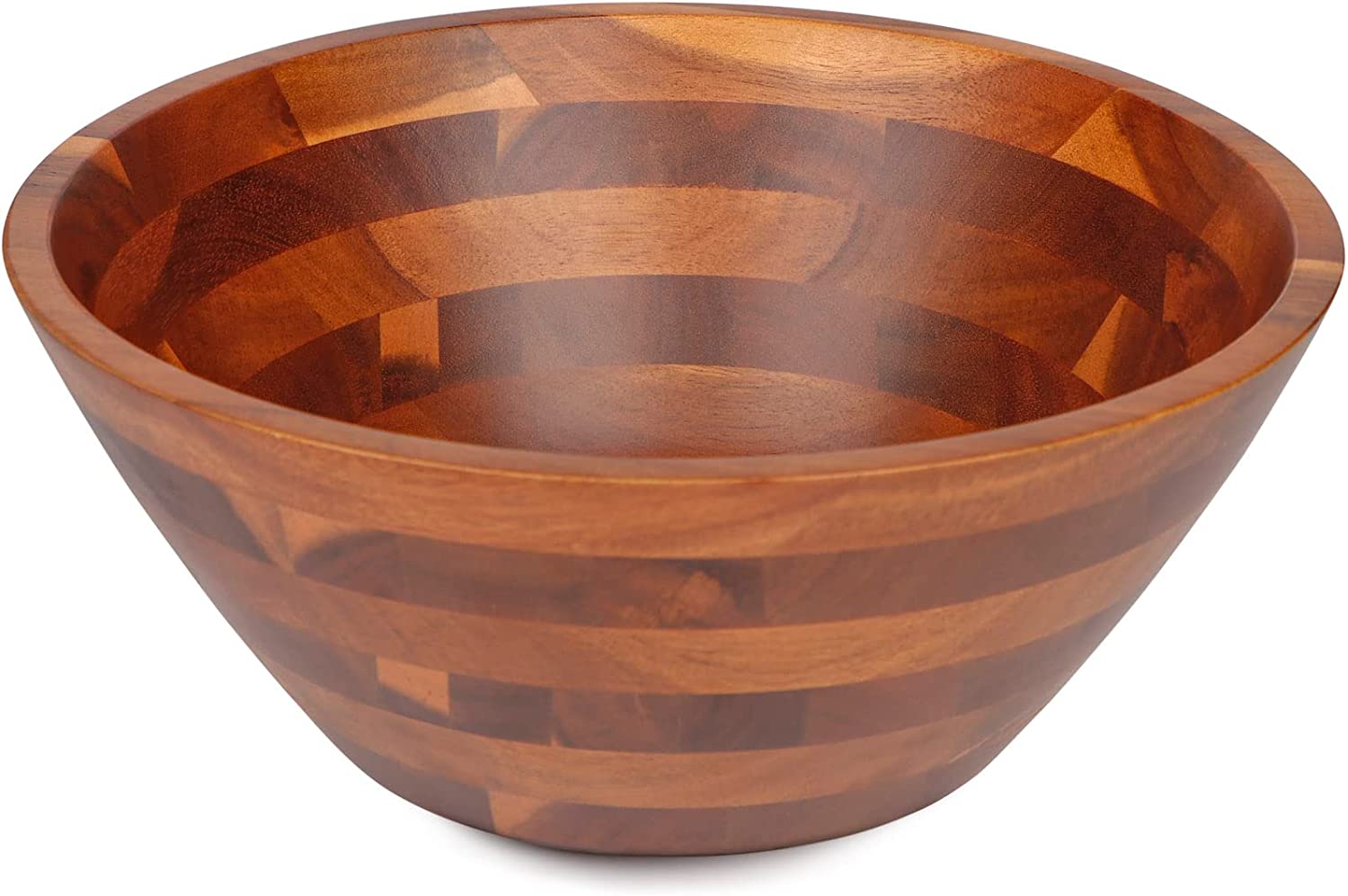 HOMEXCEL Acacia Wooden Salad Bowls Set of 4 Pieces,11.5” Salad Bowl ...