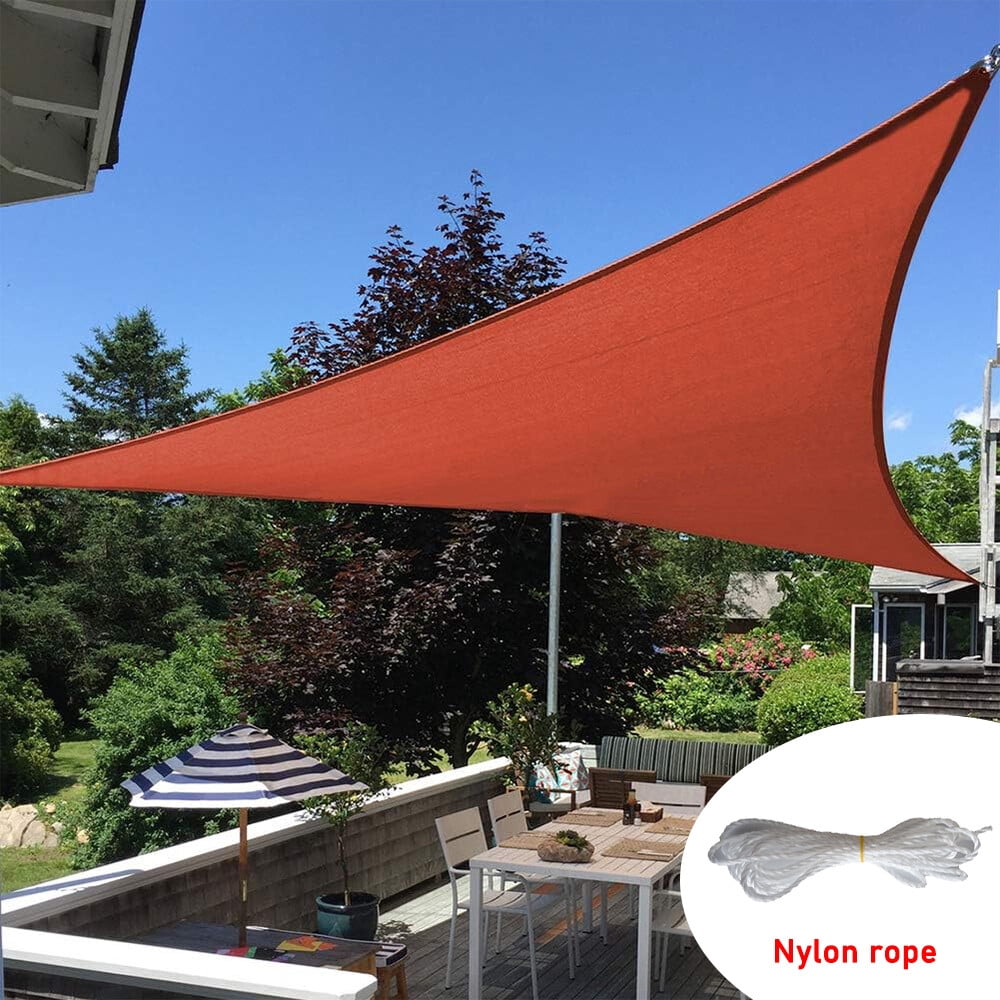 HOMEYA 16'x 16'x 16' Triangle Sun Shade Sail Canopy,95% UV Blockage ...