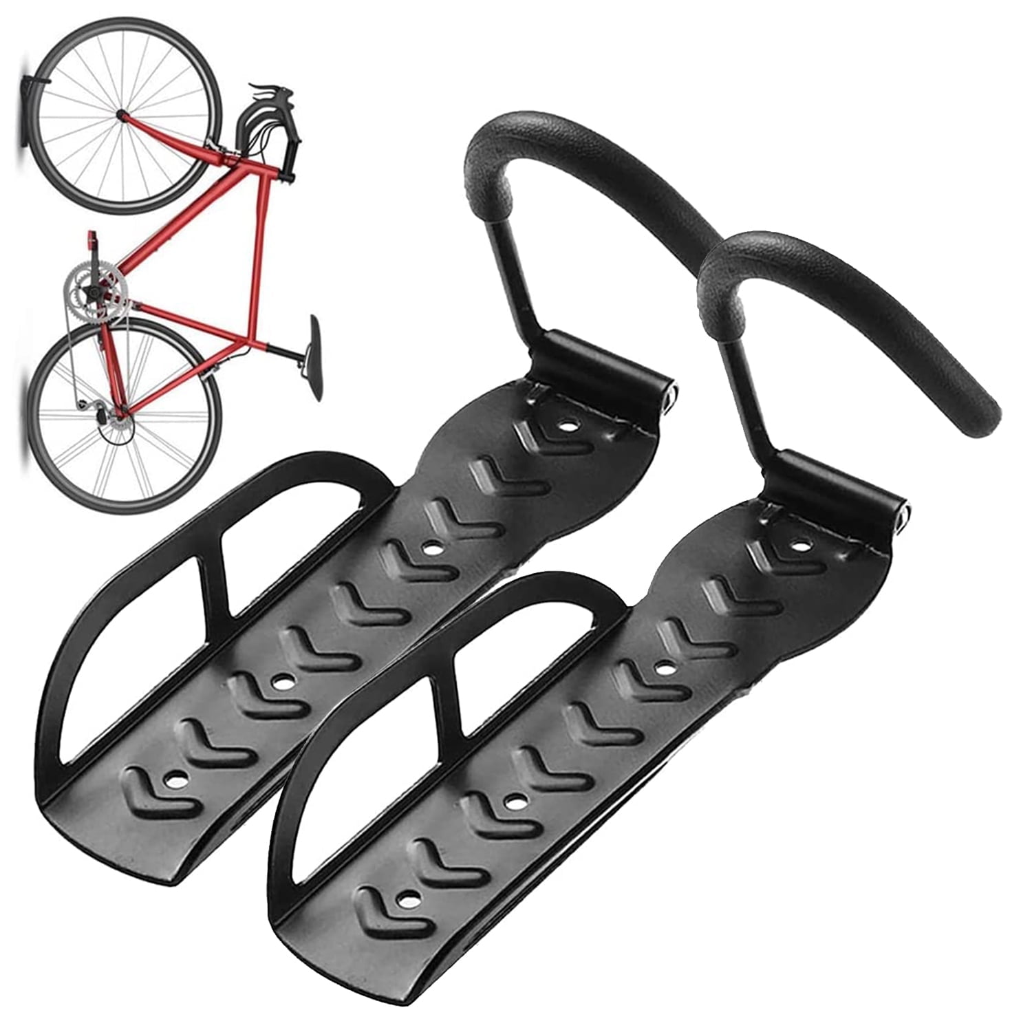 HOMEYA [2 Pack] Bike Rack for Garage, Wall Mounted Bike Rack for Garage Wall Bike, Rack Storage ...