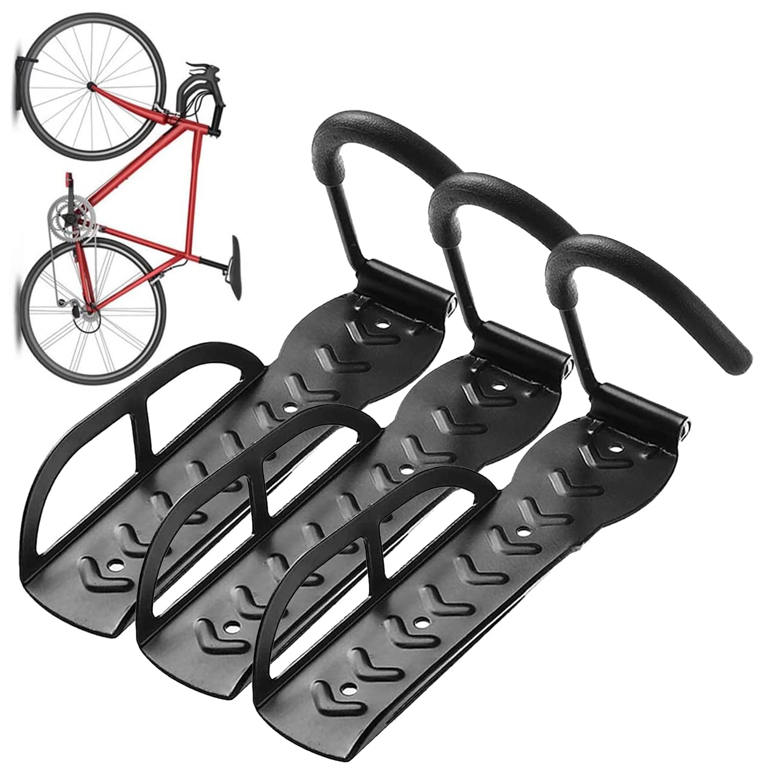 HOMEYA [3 Pack] Bike Rack for Garage, Wall Mounted Bike Rack for Garage ...