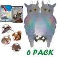 HOMEYA 6-Pack Reflective Bird Repellent Scare Owl, Outdoor Control Fake ...