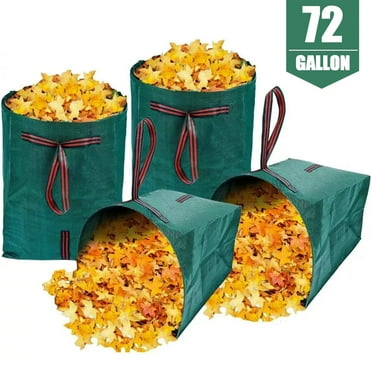 MEKKAPRO Big Gulp Lawn Bags, 3-Pack 72 gallons Heavy Duty Lawn and Leaf ...