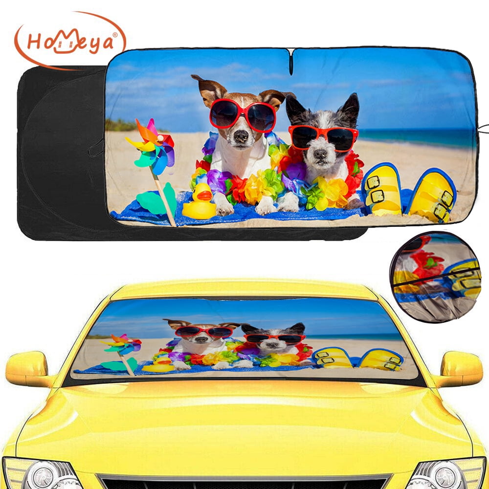 HOMEYA Car SUV Windshield Sun Shade Front Visor Reflective Protector ...