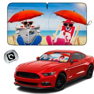 Cartoon Eyes Front Auto Vehicle Accordion Sunshade, Car Windshield Sun ...