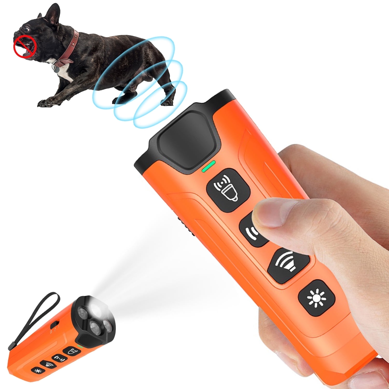 HOMEYA Dog Bark Deterrent Devices, Rechargeable Anti Barking Device for ...
