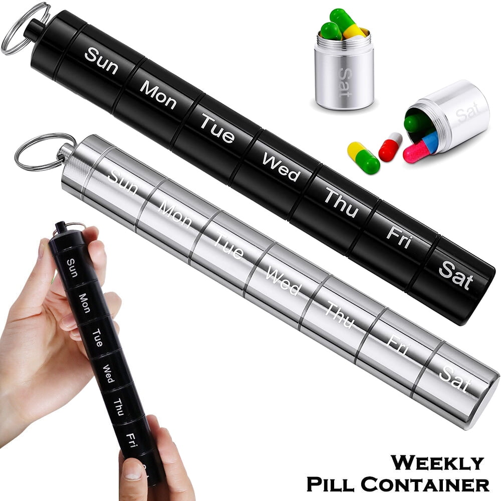HOMEYA Extra Large Weekly Pill Organizer Daily Case, Portable 7 Day ...